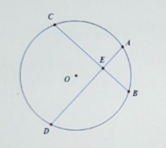 Solved Two perpendicular chords BC and AD intersect at point | Chegg.com