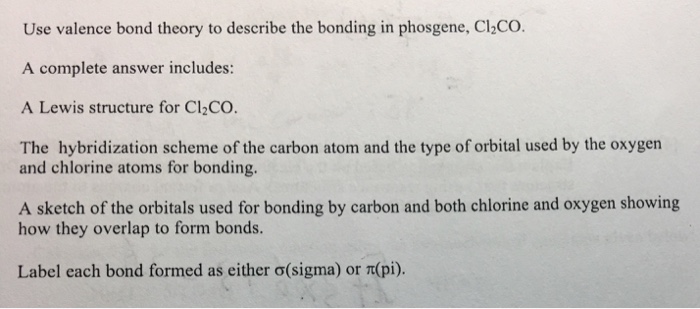 Solved Use valence bond theory to describe the bonding in | Chegg.com