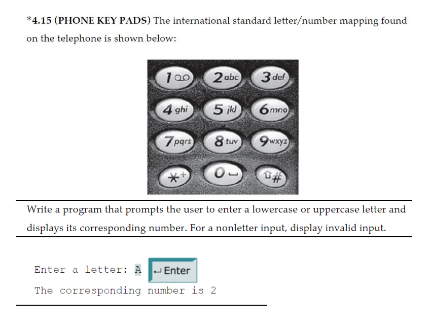 Solved *4.15 (PHONE KEY PADS) The international standard | Chegg.com