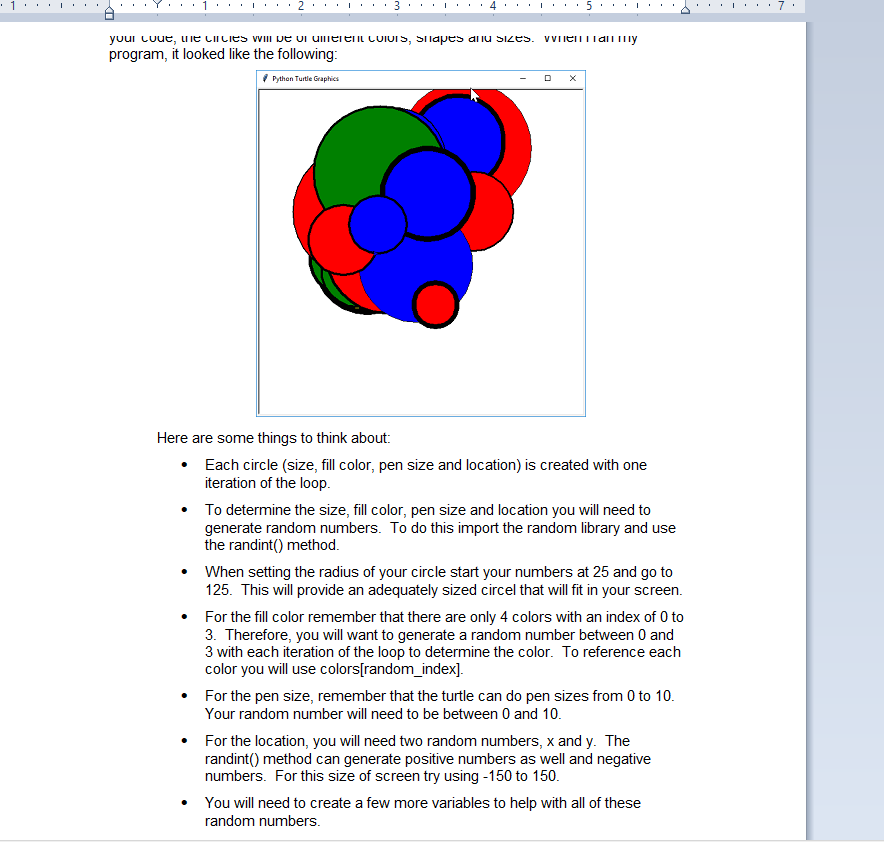 Solved . 7. your coue, le Circles WIII De vi umeinl CUIUIS, | Chegg.com