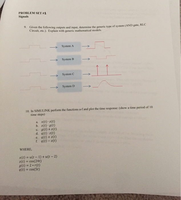 Solved PROBLEM SET #1 Signals Using a combination of ramp, | Chegg.com