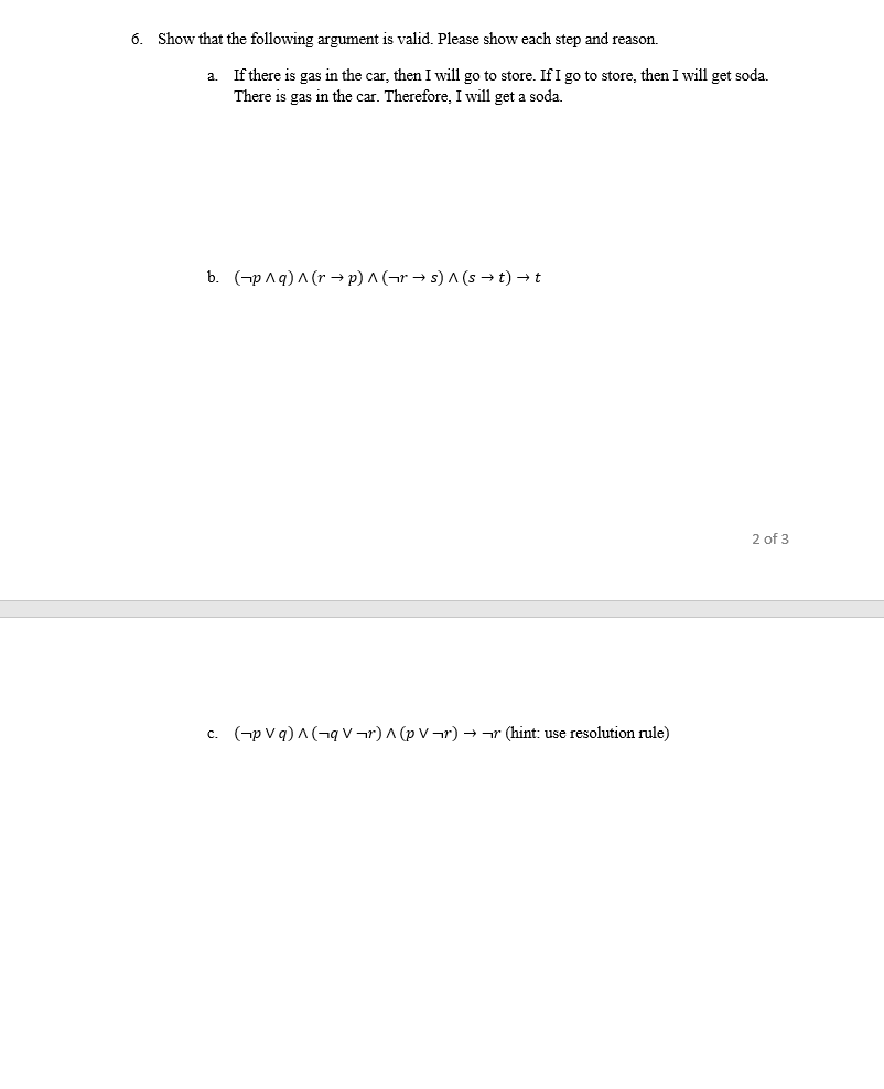 Solved Type your answer under each question. Please do NOT | Chegg.com