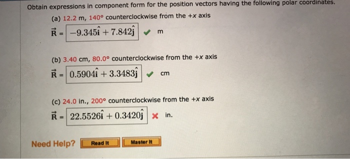 Solved Obtain expressions in component form for the position | Chegg.com