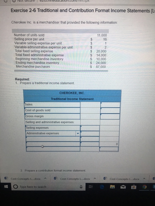 Solved Exercise 2 6 Traditional And Contribution Format