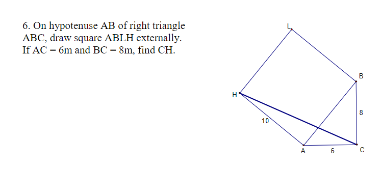 Solved 6. On hypotenuse AB of right triangle ABC, draw | Chegg.com