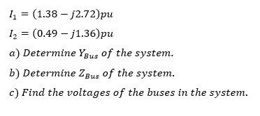 (3) A power system is shown below : a) Determine YBus | Chegg.com