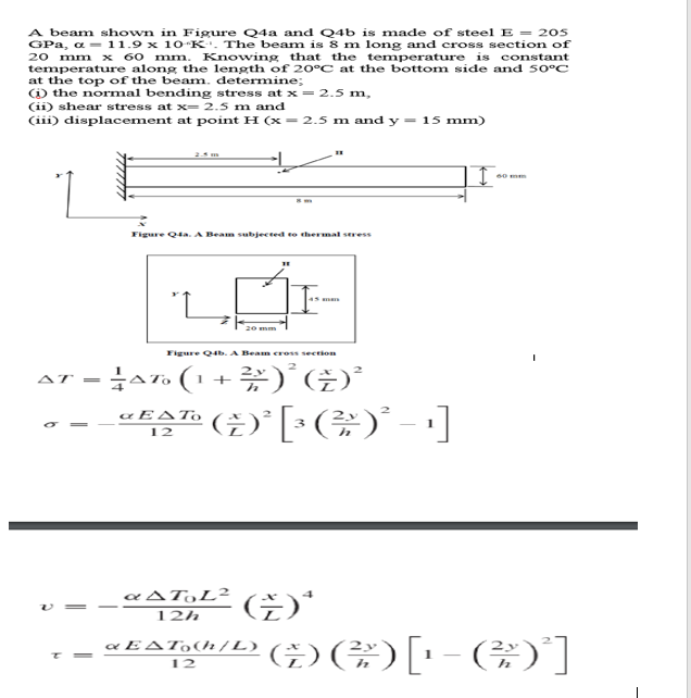 Solved A beam shown in Figure Q4a and Q4b is made of steel E | Chegg.com