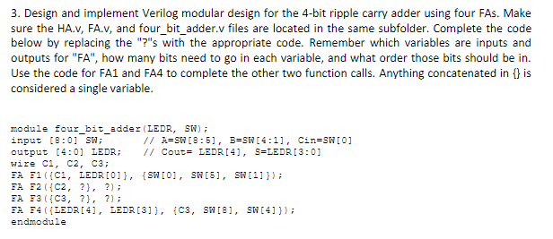 Solved In the first part of this lab we will be designing a | Chegg.com