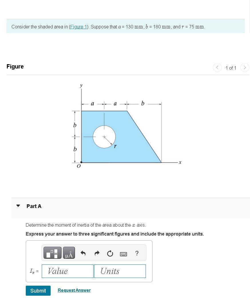 [Solved]: Consider the shaded area in (Figure 1). Suppose