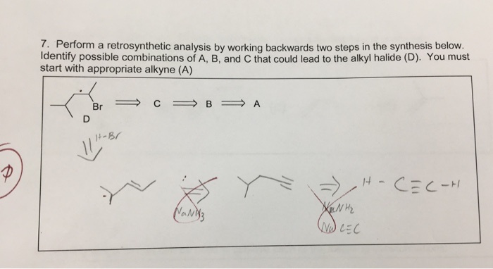Solved 7. Perform a retrosynthetic analysis by working | Chegg.com