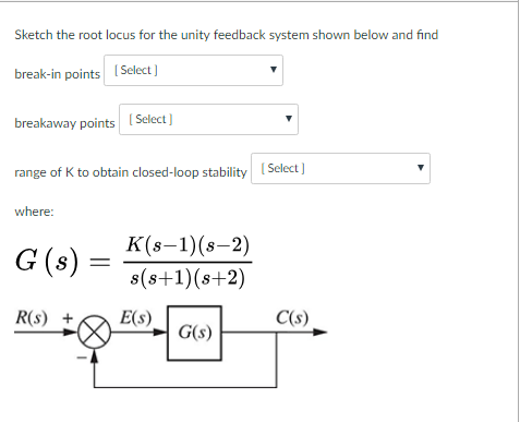 Solved Sketch the root locus for the unity feedback system | Chegg.com
