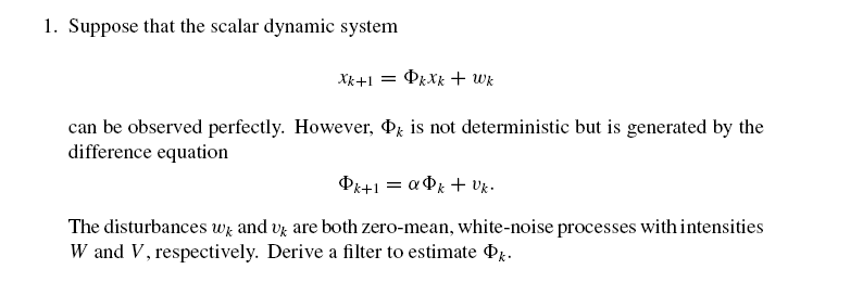 Solved 1. Suppose that the scalar dynamic system | Chegg.com