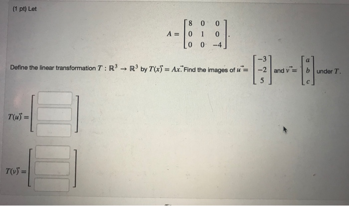 Solved Define the linear transformation. Find the images of | Chegg.com