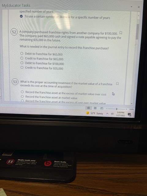 Solved Myeducator Tasks Specified Number Of Years To Use A 