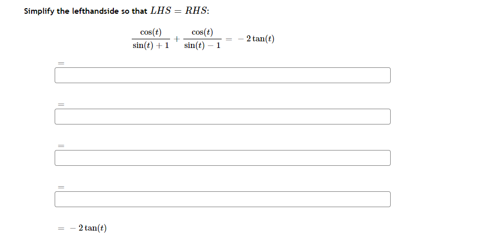 Solved Simplify the lefthandside so that LHS=RHS : | Chegg.com