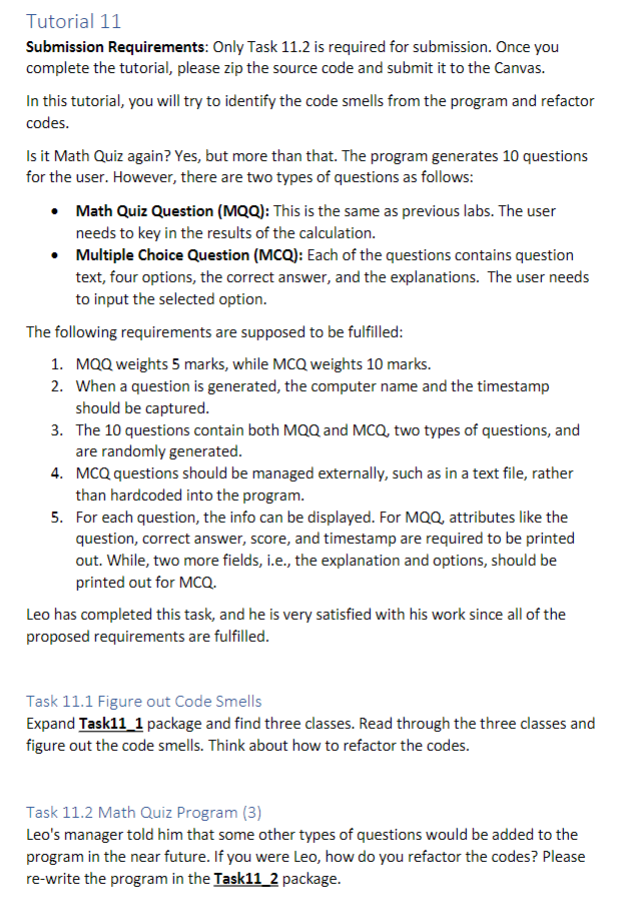 Solved Tutorial 11 Submission Requirements: Only Task 11.2 | Chegg.com