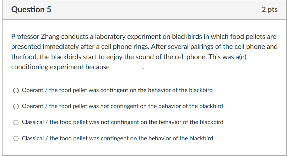 Solved Professor Zhang conducts a laboratory experiment on | Chegg.com