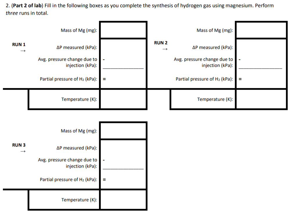 EXPERIMENT 2: THE IDEAL GAS CONSTANT * Pre-lab | Chegg.com