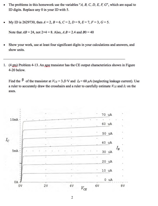 Solved transistor has the CE input char- acteristics shown | Chegg.com