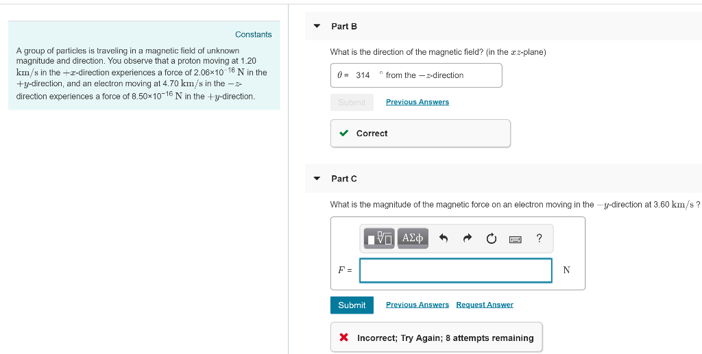 Solved A group of particles is traveling in a magnetic field | Chegg.com