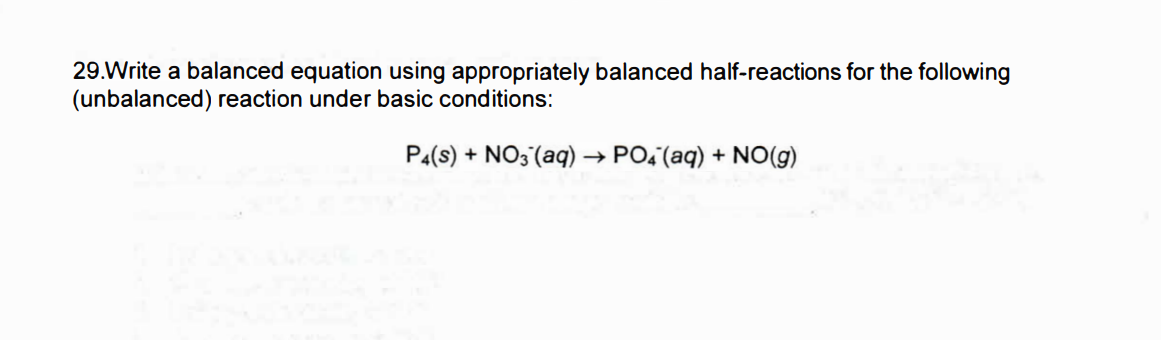 Solved 29.Write a balanced equation using appropriately | Chegg.com