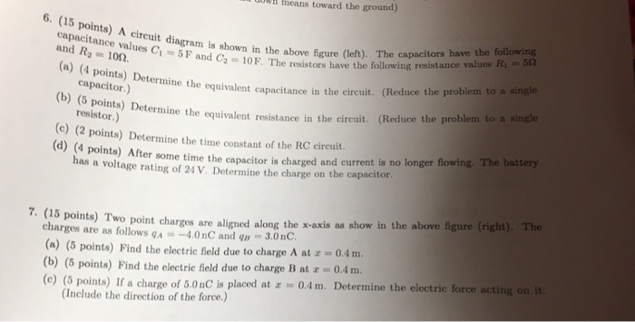 Solved A circuit diagram is shown the above figure (left). | Chegg.com