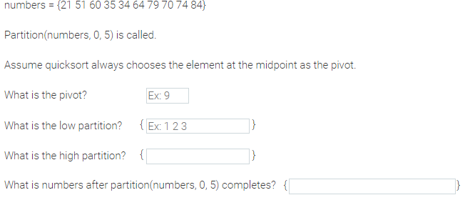 Solved numbers ={21516035346479707484} Partition(numbers, | Chegg.com