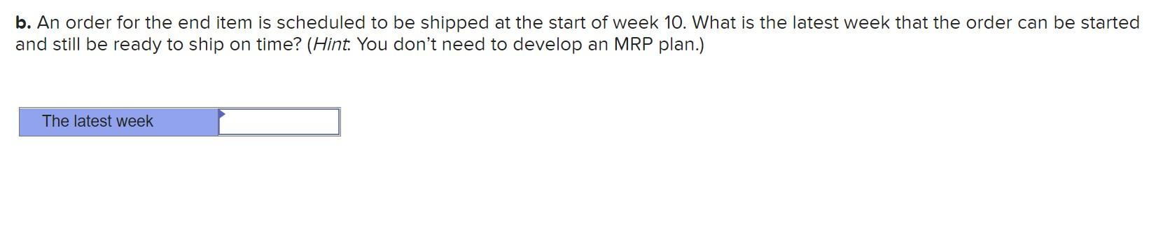Solved The following table lists the components needed to | Chegg.com