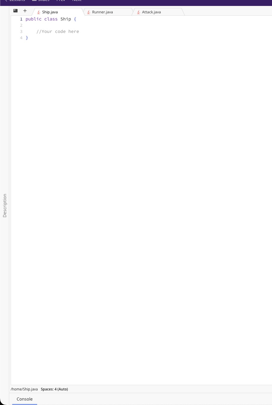 Solved For this task you will need to implement a Ship | Chegg.com