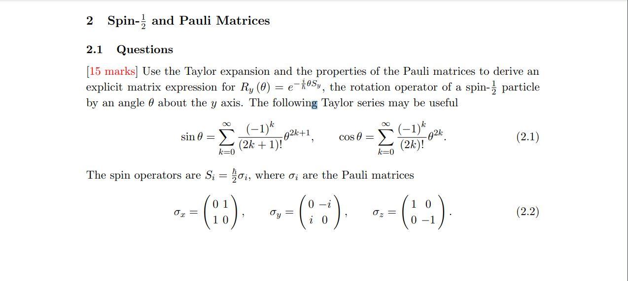 Solved [15 marks] Use the Taylor expansion and the | Chegg.com