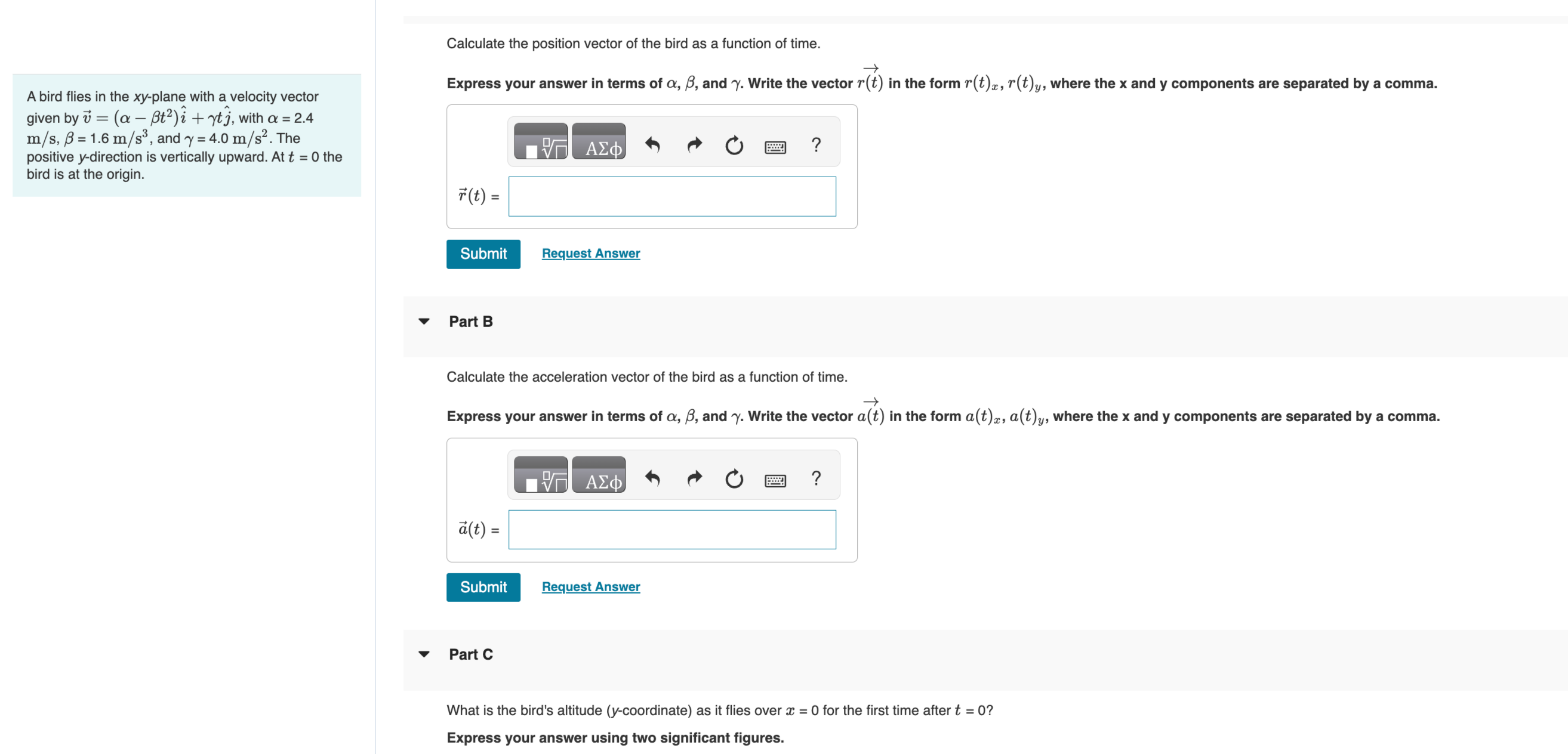 Solved Part A to Part C, ﻿please. If possible, provide | Chegg.com