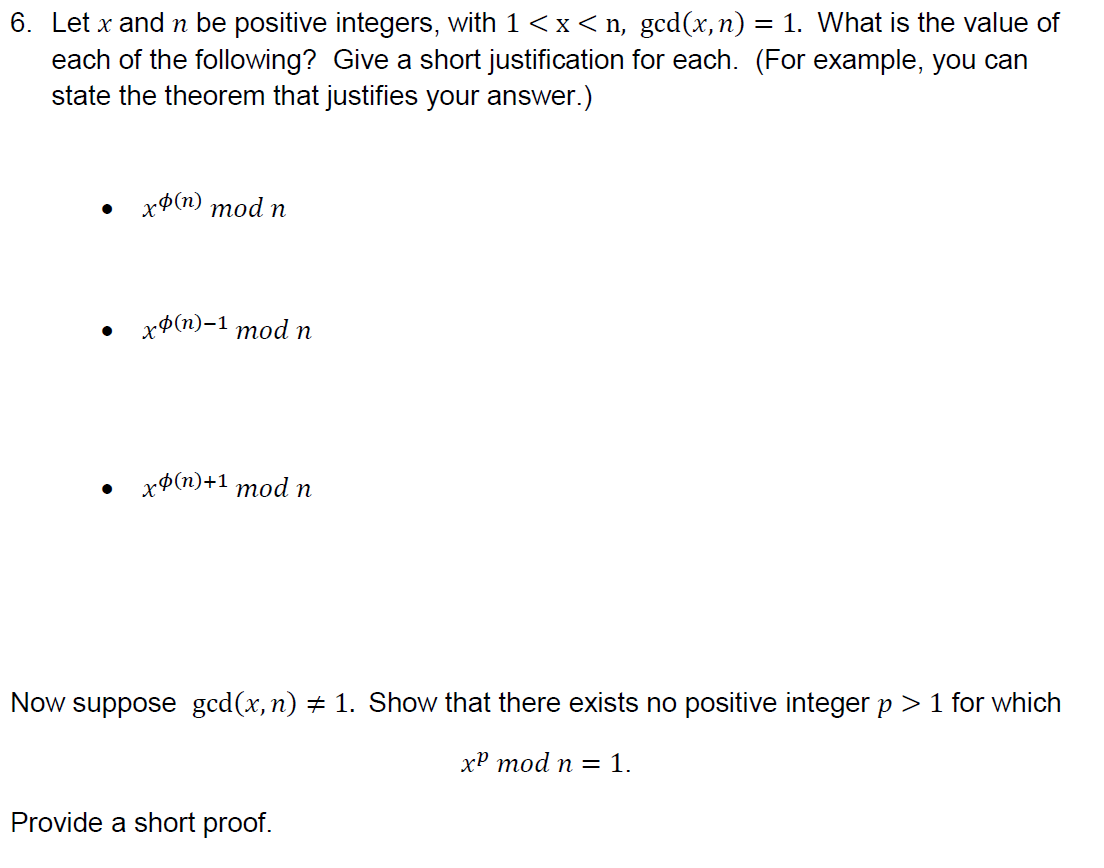 Solved 6. Let x and n be positive integers, with 1 1 for | Chegg.com