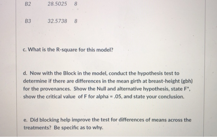Solved Question 19 Single Factor ANOVA with Blocks. The | Chegg.com