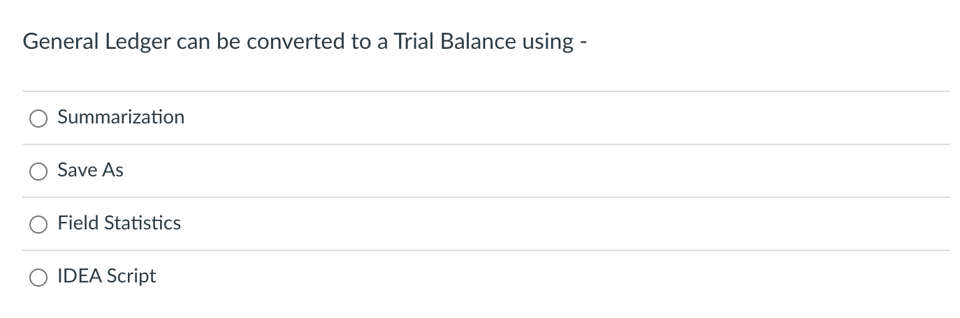 Solved General Ledger can be converted to a Trial Balance | Chegg.com