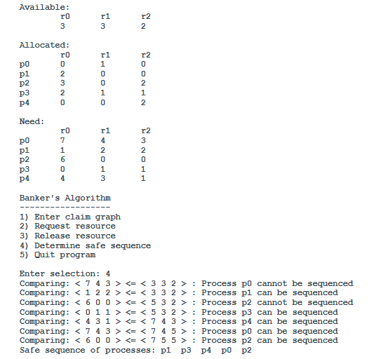 Solved Resources: r0 10 r1 5 r2 7 Available: r0 4 r1 2 r2 | Chegg.com