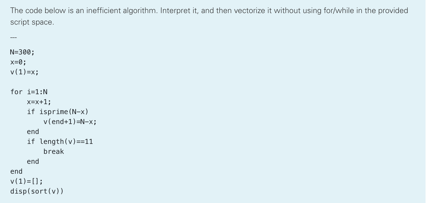The code below is an inefficient algorithm. Interpret | Chegg.com