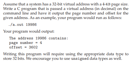 (Solved) : Assume System 32 Bit Virtual Address 4 Kb Page Size Write C Program Passed Virtual ...