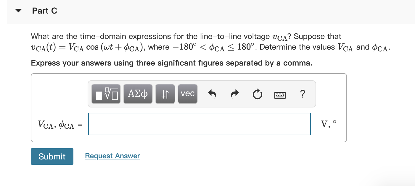 Solved A Review Constants Part A The time-domain expressions | Chegg.com