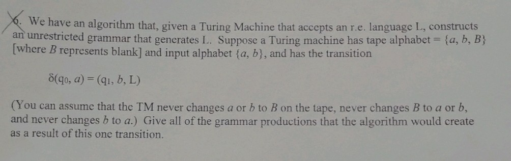 ve have an algorithm that, given a Turing Machine | Chegg.com