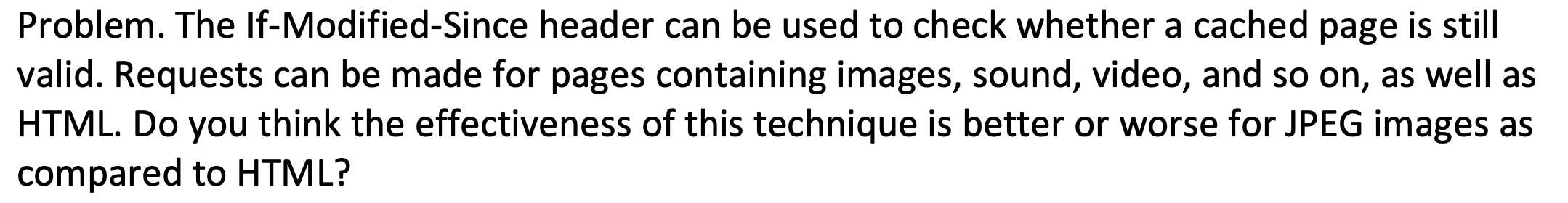 Solved Problem The If Modified Since Header Can Be Used To 1108