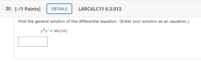 Solved 16. [-/1 Points] DETAILS LARCALC11 6.1.047.MI. Use | Chegg.com