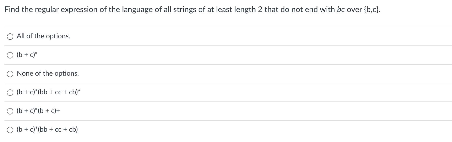 Solved Find the regular expression of the language of all | Chegg.com