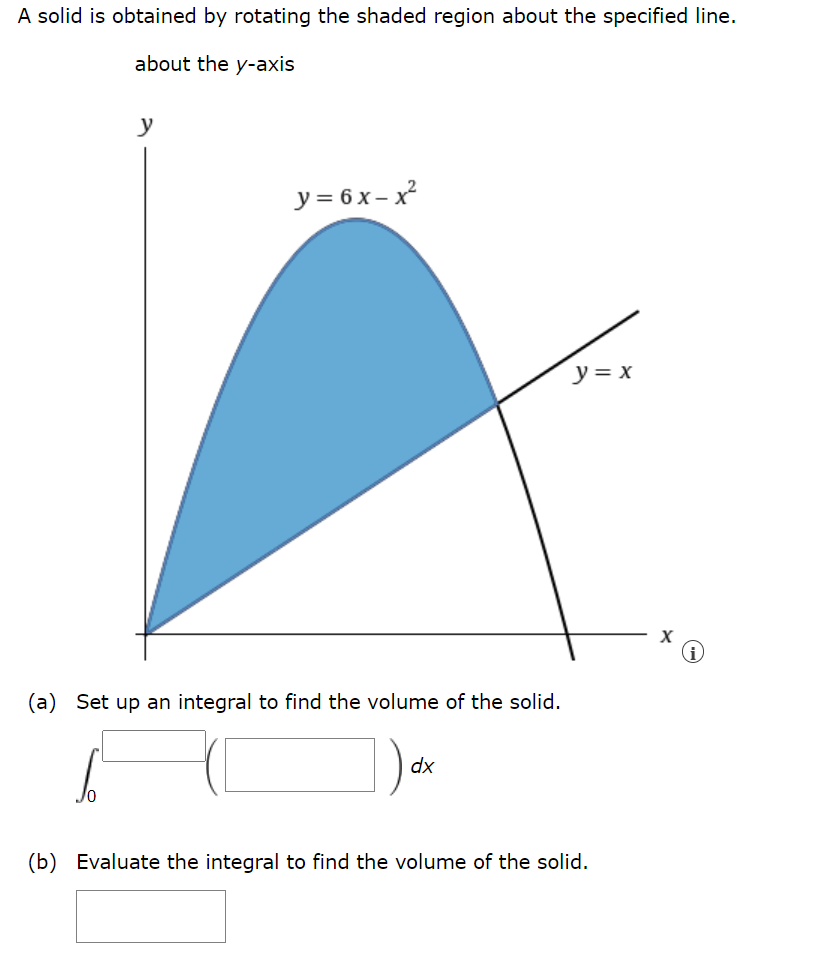 Solved A solid is obtained by rotating the shaded region | Chegg.com