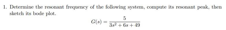 Solved 1. Determine the resonant frequency of the following | Chegg.com