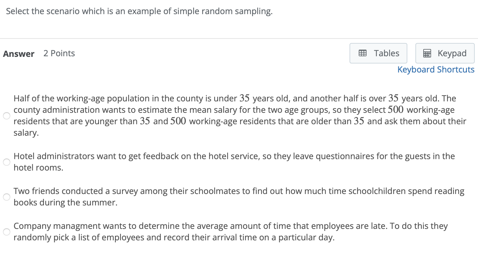 Solved Select the scenario which is an example of simple | Chegg.com