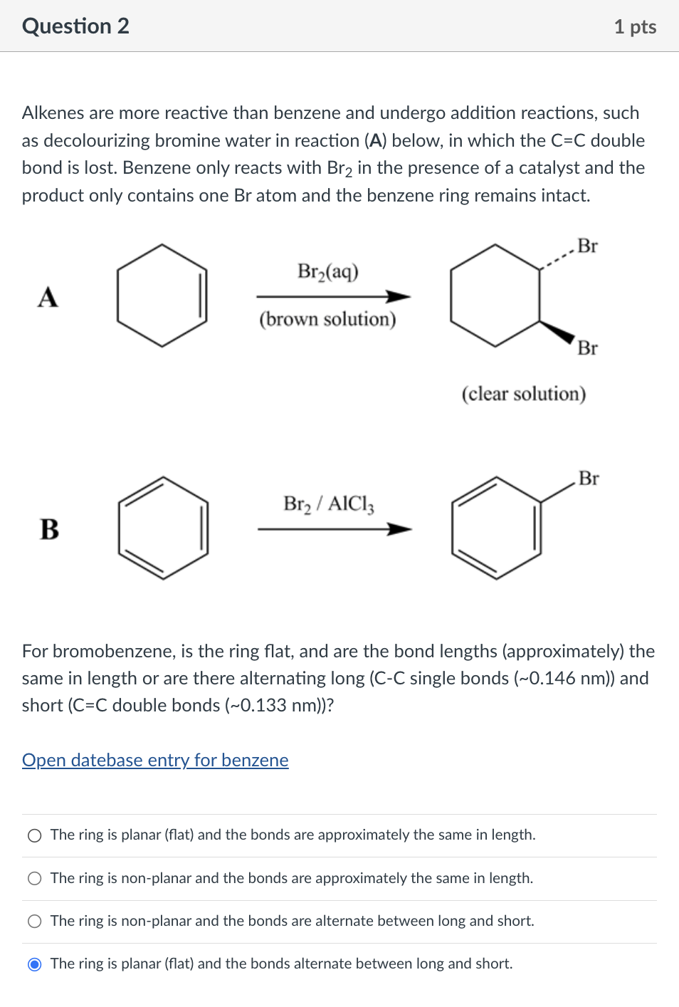 Solved Alkenes are more reactive than benzene and undergo | Chegg.com