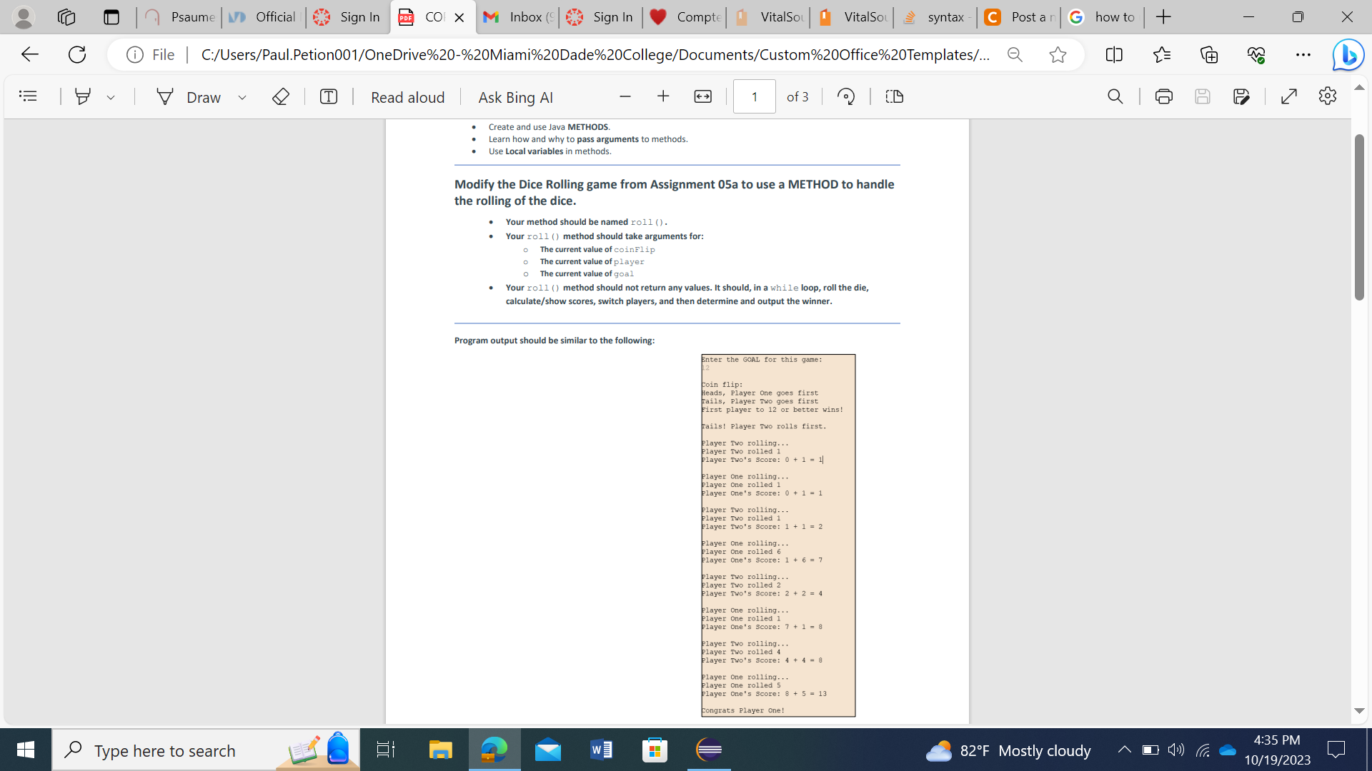 Solved Modify The Dice Rolling Game From Assignment 05a To 