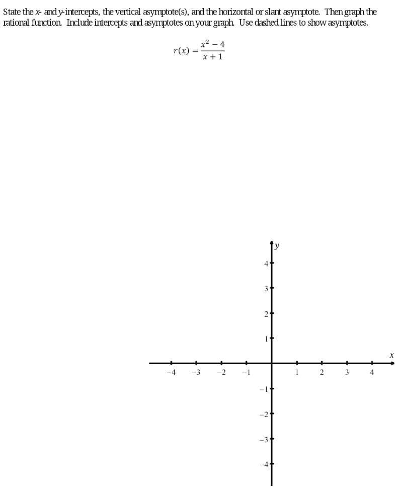 Solved State the x - and y-intercepts, the vertical | Chegg.com