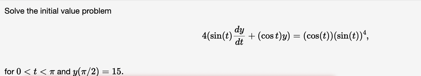 Solved Solve the initial value problem | Chegg.com