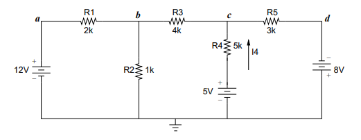 Solved mathematically calculate Va, Vb, Vab and current in | Chegg.com